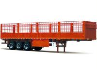 China Transporting 60T Stake Semi Trailer 24V 3 Axles Semi Trailer Q345 for sale