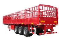 China Transporting 60T Stake Semi Trailer 24V 3 Axles Semi Trailer Q345 for sale