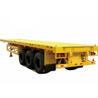 China 2500mm WMI Shipping Container Flatbed Trailer Fuwa Three Axle Flatbed for sale