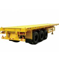 China 2500mm WMI Shipping Container Flatbed Trailer Fuwa Three Axle Flatbed for sale
