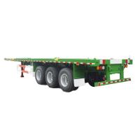 China 2500mm WMI Shipping Container Flatbed Trailer Fuwa Three Axle Flatbed for sale