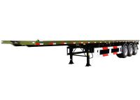 China Transport 40T 40 Ft Flatbed Truck Trailer 12pcs Suspension for sale