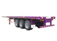 China JOST 3 Axles Flatbed Truck Trailer 45 Ton 40 Feet Flatbed Trailer for sale