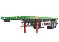 China Transport 40T 40 Ft Flatbed Truck Trailer 12pcs Suspension for sale