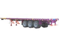 China JOST 3 Axles Flatbed Truck Trailer 45 Ton 40 Feet Flatbed Trailer for sale