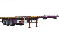 China JOST 3 Axles Flatbed Truck Trailer 45 Ton 40 Feet Flatbed Trailer for sale