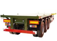 China Transport 40T 40 Ft Flatbed Truck Trailer 12pcs Suspension for sale