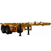 China 40 Ton 12R22.5 Skeleton Container Semi Trailer T700 Container Van Trailer for sale