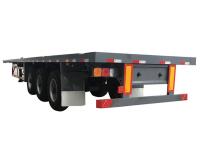 China BPW 3 Axle Flatbed Semi Trailer 16000mm 20 Foot  Trailer for sale