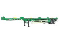 China 2 Axle Skeleton Container Semi Trailer 6.2T 20 Foot Container Chassis for sale