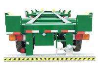China 2 Axle Skeleton Container Semi Trailer 6.2T 20 Foot Container Chassis for sale