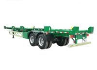 China 2 Axle Skeleton Container Semi Trailer 6.2T 20 Foot Container Chassis for sale