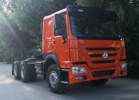 China Red 6x4 41T Truck Tractor Head  420Hp Howo N7 Tractor Left Hand for sale