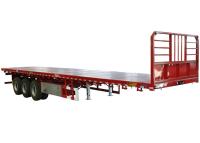 China 2 Axles 50T Flatbed Truck Trailer 12.4m Flatbed Shipping Container for sale