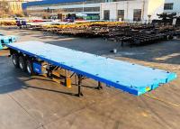 China 20ft Flatbed Truck Trailer 60T Three Axle Flatbed Semi Trailer ISO for sale