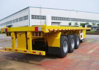 China ISO 20 Foot Flat Deck Trailer 3mm Flatbed Trailer For Shipping Container for sale