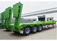 China Green 12ft 2 Axle Low Bed Semi Trailer Q345B Detachable Gooseneck for sale