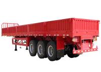 China Bulk Cargo 24V Flatbed Semi Trailer 300cm Triple Axle Equipment for sale