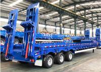 China 45.5T Low Bed Truck Trailer 1250mm Snowrunner Gooseneck Semi Trailer for sale