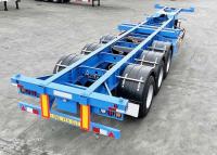 China Blue 11.00r20 Tri Axle Skeletal Trailer 12m Container Chassis for sale