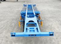 China Blue 11.00r20 Tri Axle Skeletal Trailer 12m Container Chassis for sale