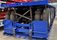 China Blue CE Flatbed Container Trailer 6m 18 Wheeler Flatbed Trailer For Shipping for sale