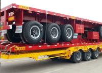 China 3Axle 40ft Flatbed Truck Trailer 4000kg Flatbed Semi Trailer for sale