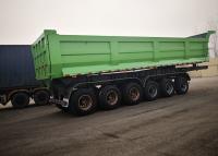 China Green U Shape 3100mm Truck Tipper Trailer 12R20 3 Axle Tipper Truck 80 Ton for sale