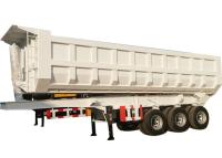 China Yellow Q345B Tipper Truck Trailer Heavy Duty 3 Axles 45 Cubic Tipper Trucks for sale