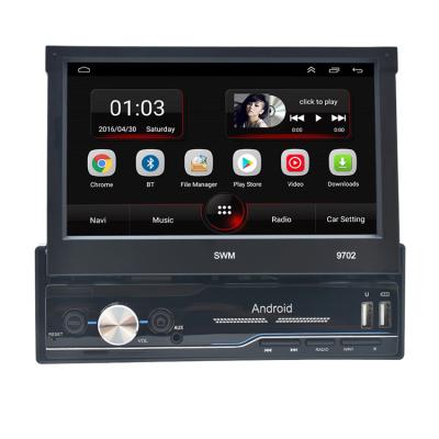 China Manual Retractable Screen Car Stereo AUX IN ROHS 7 Inch Retractable Car Stereo for sale
