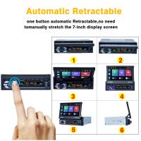 China 7Inch HD Retractable Screen Car Stereo 1Din Mp5 Multimedia Player for sale