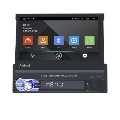 China 1 Din Retractable Screen Car Stereo 7 Inch Touch Screen Car Radio 11 Usb Mp5 Player for sale
