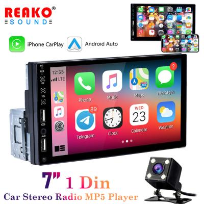 China BT Dual USB Single Din Car Radio Fast Charging Mp5 Car Stereo AUX Rear View Camera for sale