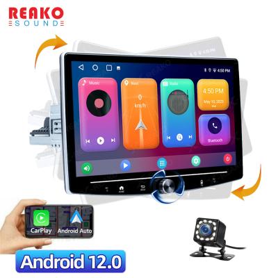 China Rotatable 10.1'' Single Din Android Car Stereo Carplay DSP GPS Wifi With Reverse Camera for sale