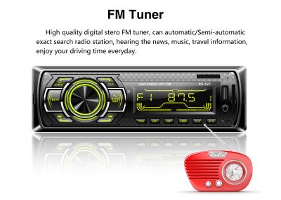China Single Din Bt Car Stereo LED Bluetooth Music System For Car Fm Transmitter for sale
