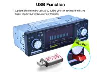 China Front USB 2.0 Port 4 Inch Car Stereo  Bluetooth Detachable Touch Screen Head Unit for sale