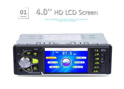 China FCC 4 Inch Touch Screen Radio Black Radio Bluetooth Single Din Car Stereo for sale