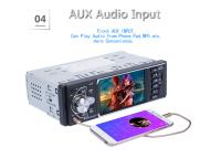 China FCC 4 Inch Touch Screen Radio Black Radio Bluetooth Single Din Car Stereo for sale