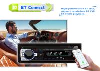 China Single Din Bt Car Stereo Black High Power 178*50mm Bluetooth Auto Stereo for sale