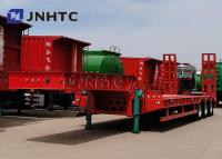 China 3 Axles Gooseneck Low Bed Semi Trailer Customizable for sale