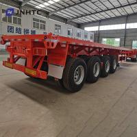 China 3 Axles 4 Axles 30t 40t Flatbed Flat Bed Container Semi Trailer For Africa for sale
