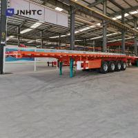 China 3 Axles 4 Axles 30t 40t Flatbed Flat Bed Container Semi Trailer For Africa for sale