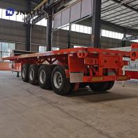 China 3 Axles 4 Axles 30t 40t Flatbed Flat Bed Container Semi Trailer For Africa for sale