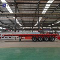 China 3 Axles 4 Axles 30t 40t Flatbed Flat Bed Container Semi Trailer For Africa for sale