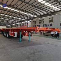 China 3 Axles 4 Axles 30t 40t Flatbed Flat Bed Container Semi Trailer For Africa for sale