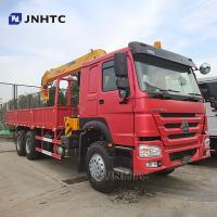 China Howo 6x4 Straight Arm Crane Truck 10 Wheels 340hp Cargo With Crane Truck for sale