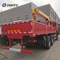 China Howo 6x4 Straight Arm Crane Truck 10 Wheels 340hp Cargo With Crane Truck for sale