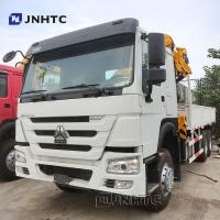 China All Rotation Howo Folding Arm Crane 6x4 400hp 10-20T Cargo With Crane for sale