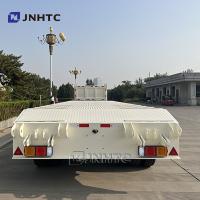 China 2 Axle Steel Low Bed Full Trailer For 40