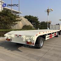 China 2 Axle Steel Low Bed Full Trailer For 40